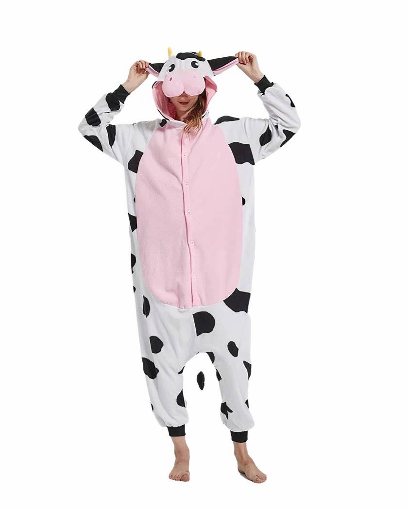 Combinaison pyjama vache à boutons - Mille et une Nuisette