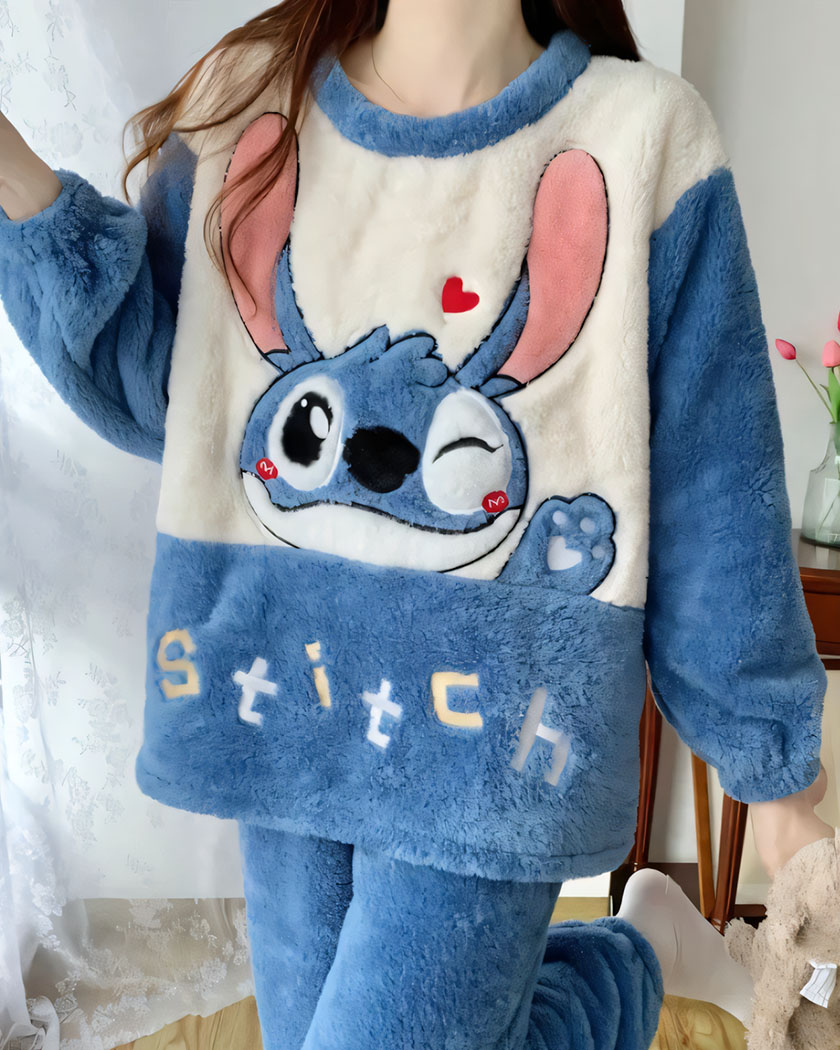Pyjama femme hiver stitch pour adulte - Mille et une Nuisette
